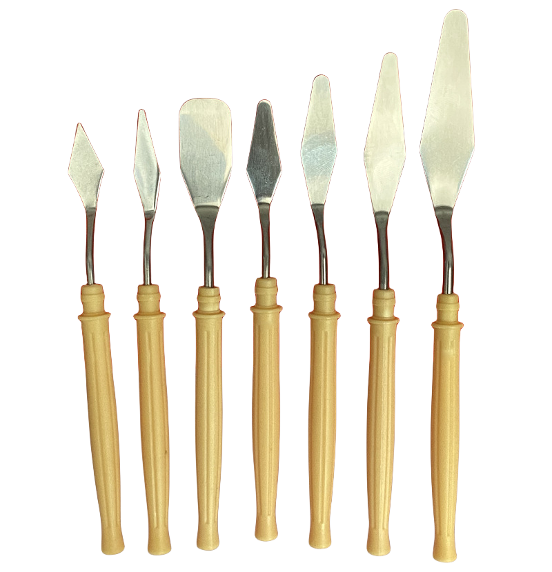 Grattoir en métal, spatules de peinture artistique pointues, 7 pièces ...