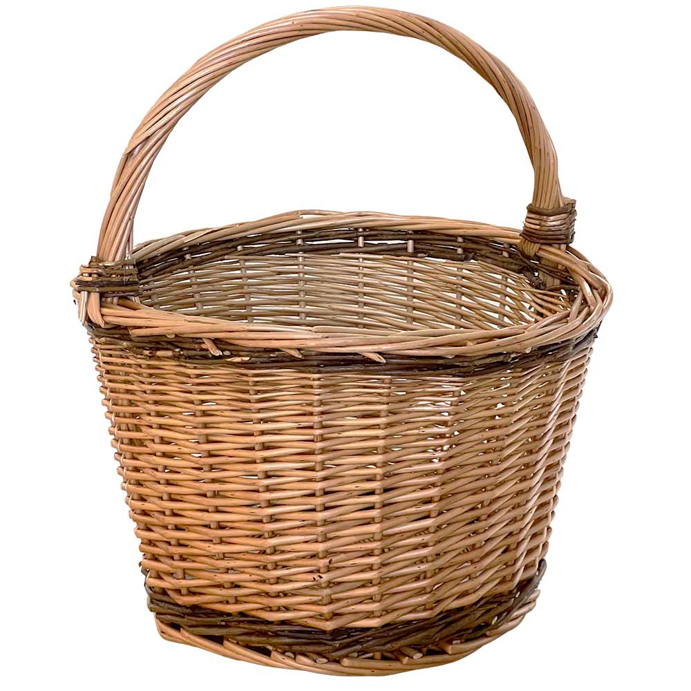 Cesto in vimini paniere Flavia tondo con manico cm 34 x h 26 | Leroy Merlin