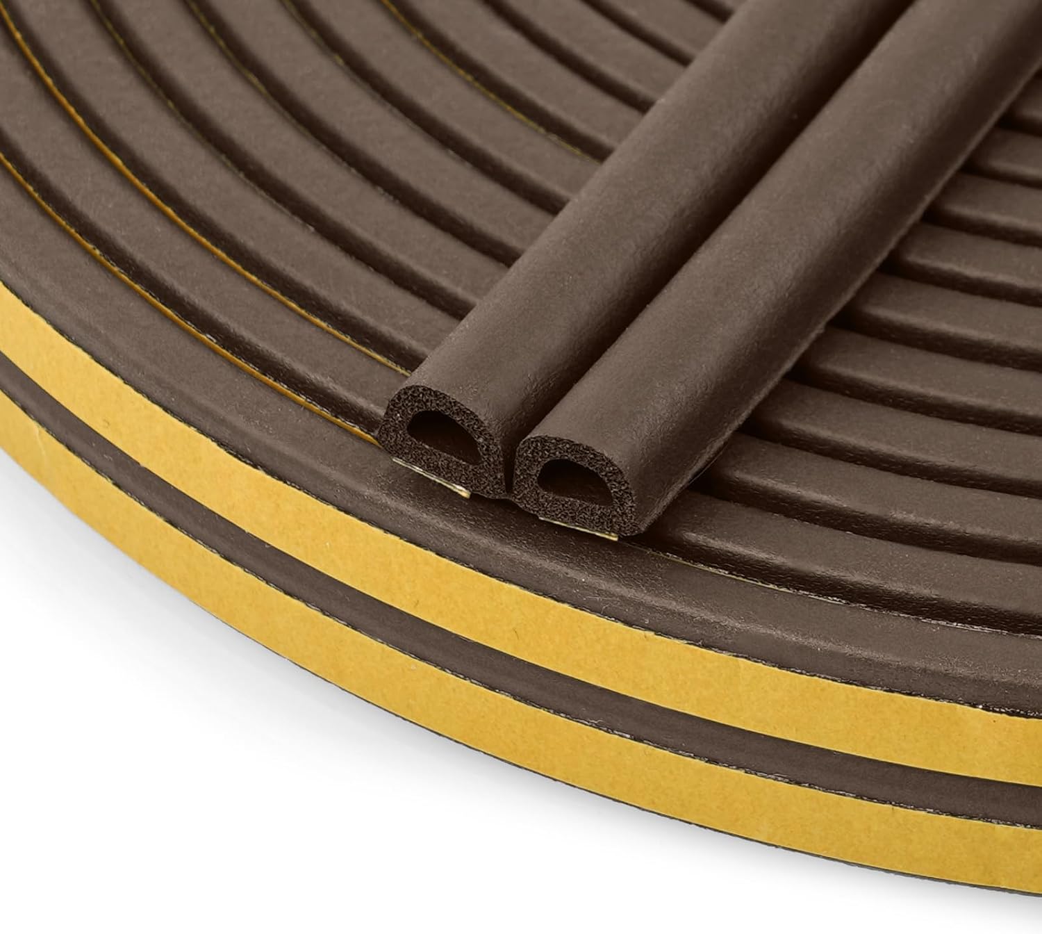 9mm x 6mm (Brun 6M) Bande de Joint D-Profil, Joint d'Étanchéité Porte ...