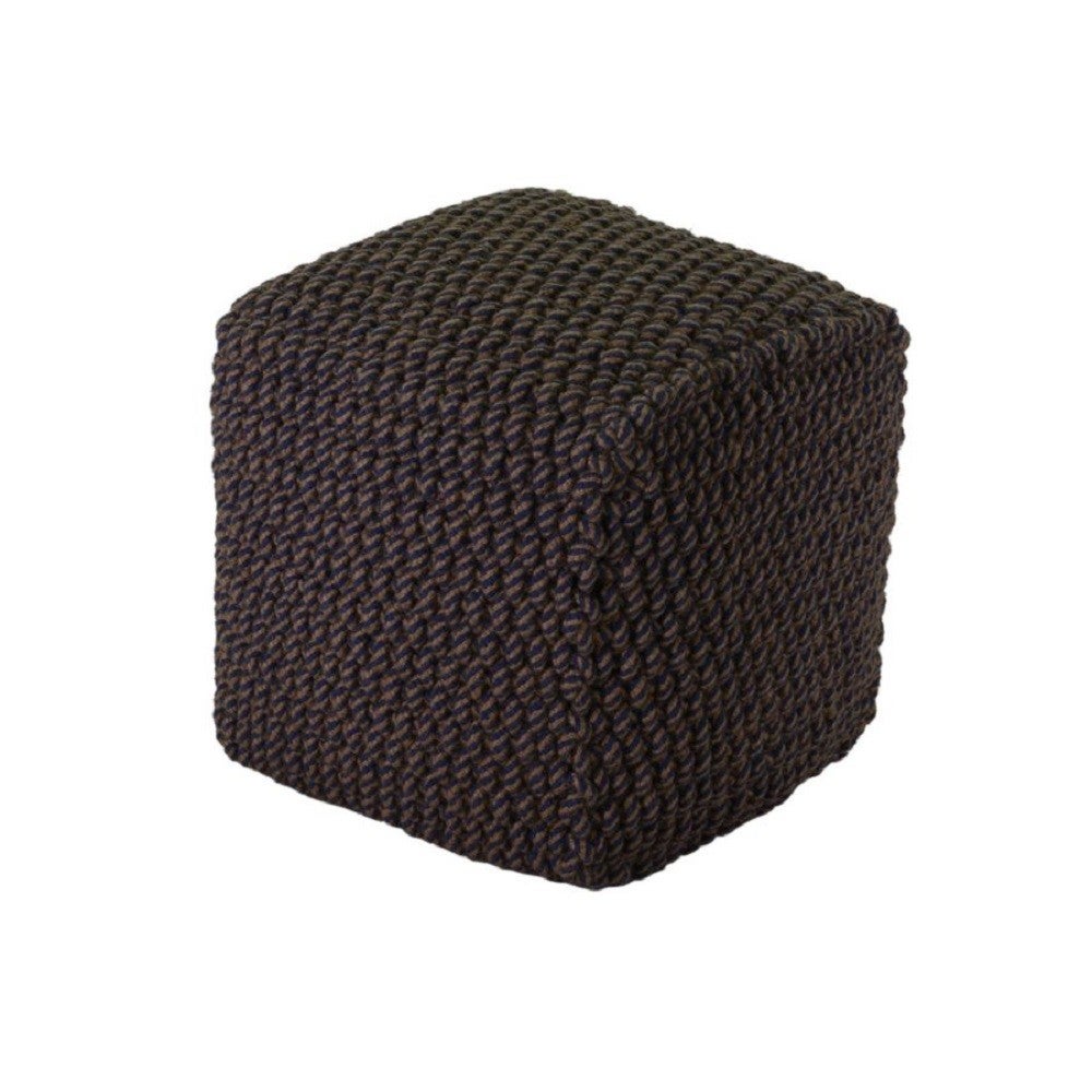 Puf cuadrado de tela crema azul cm 43 x 43 xh 43 | Leroy Merlin
