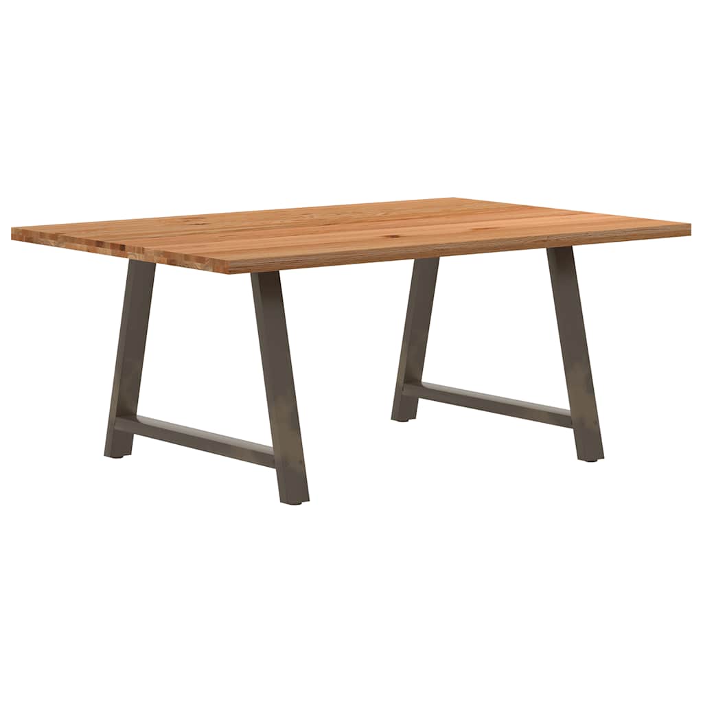 Mesa de comedor rectangular de madera maciza de roble marrón claro | Leroy Merlin