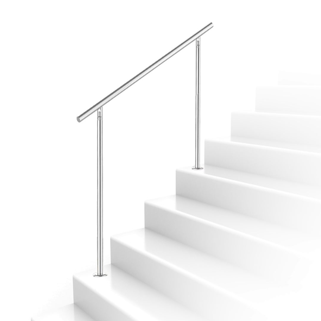 Rampe escalier acier inoxydable 180 cm sans lisse, angle ajustable ...