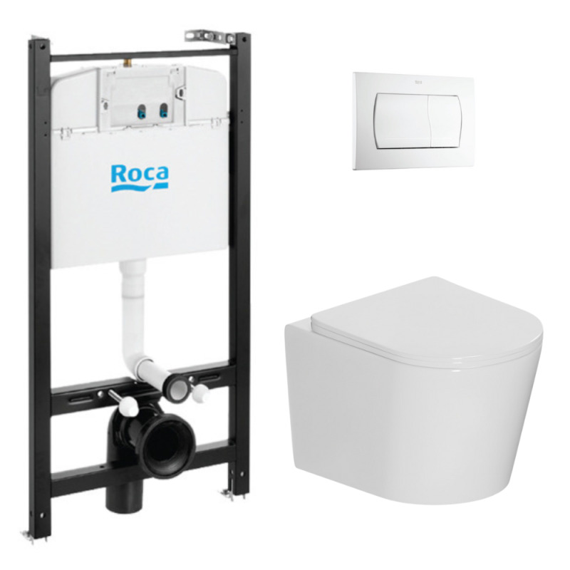 Active Pack WC bâti-support + WC suspendu sans bride Vortex rimless ...