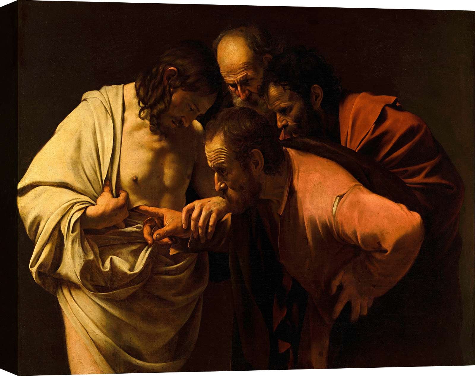 Tableau sur toile Caravage - L'Incrédulité de saint Thomas - 60x40 cm ...