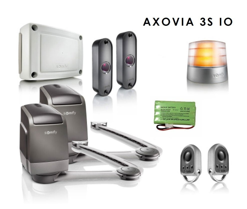 Pack complet motorisation portail battant Axovia 3S io Somfy | Leroy Merlin