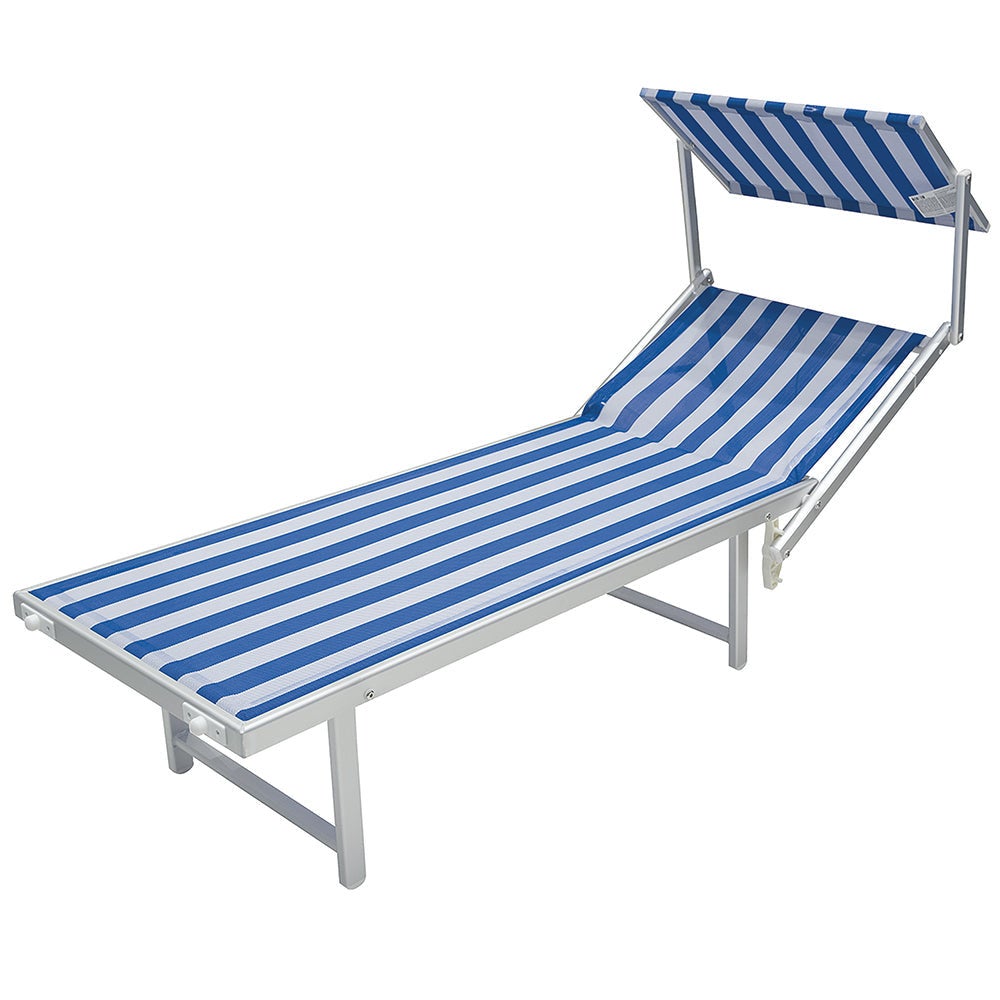Chaise longue de plage avec structure en aluminium, dossier en ...