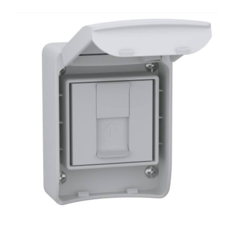 Socle Mureva Schneider Electric - pour prise RJ45 S-ONE - IP65 - Gris ...