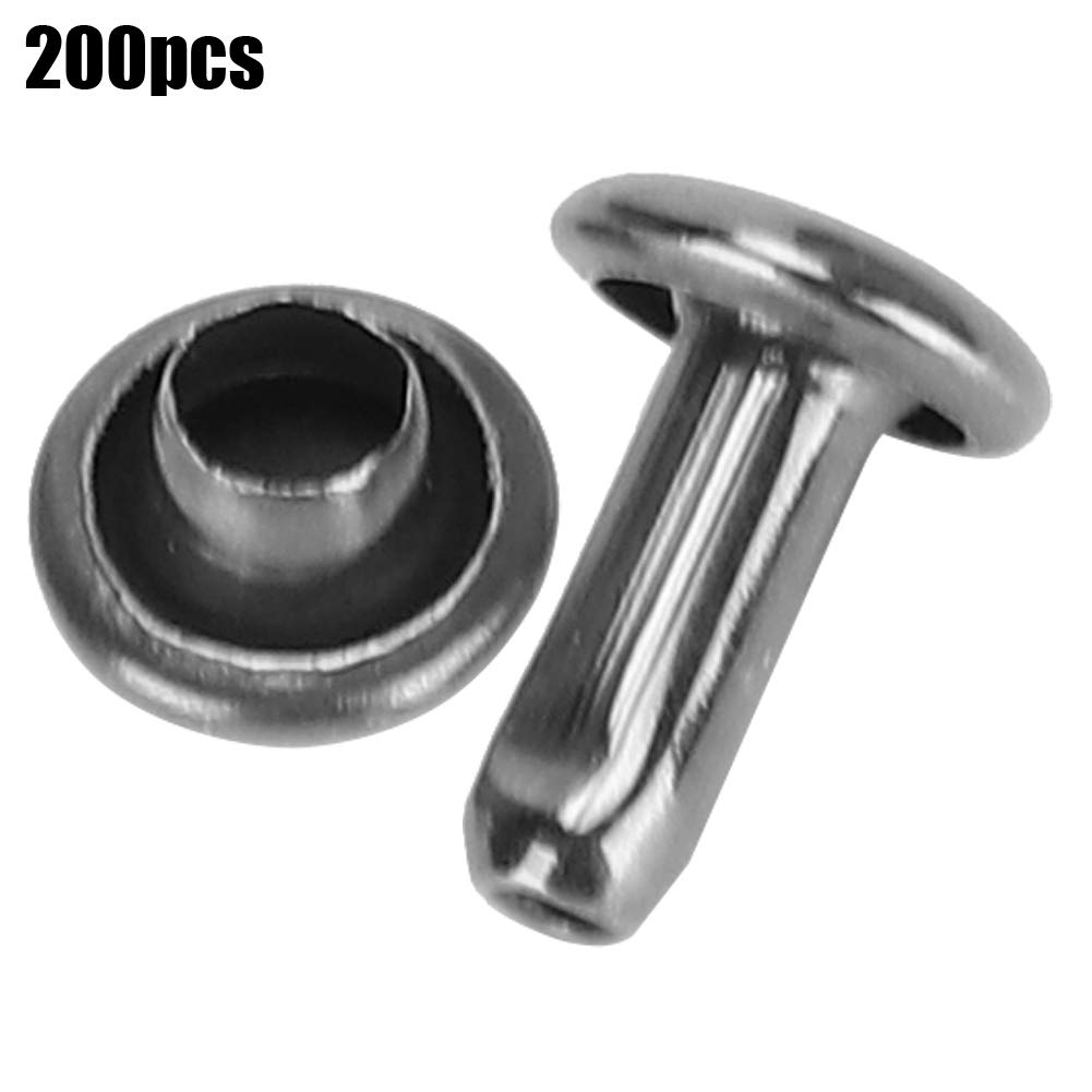 Lot de 200 rivets à double tête ronde pour chaussures en cuir, sac ...