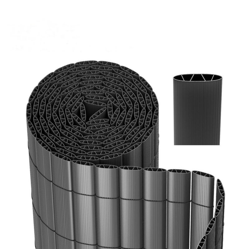 Biombo de PVC Para jardín y balcón PVC ultrarresistente Gris 80 x 700cm ...