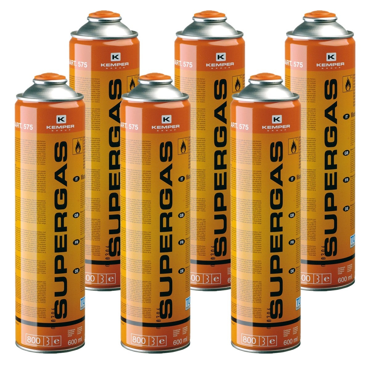 Pack de 6 Cartouches gaz 330g Bouteilles Butane propane 600ml Kemper ...