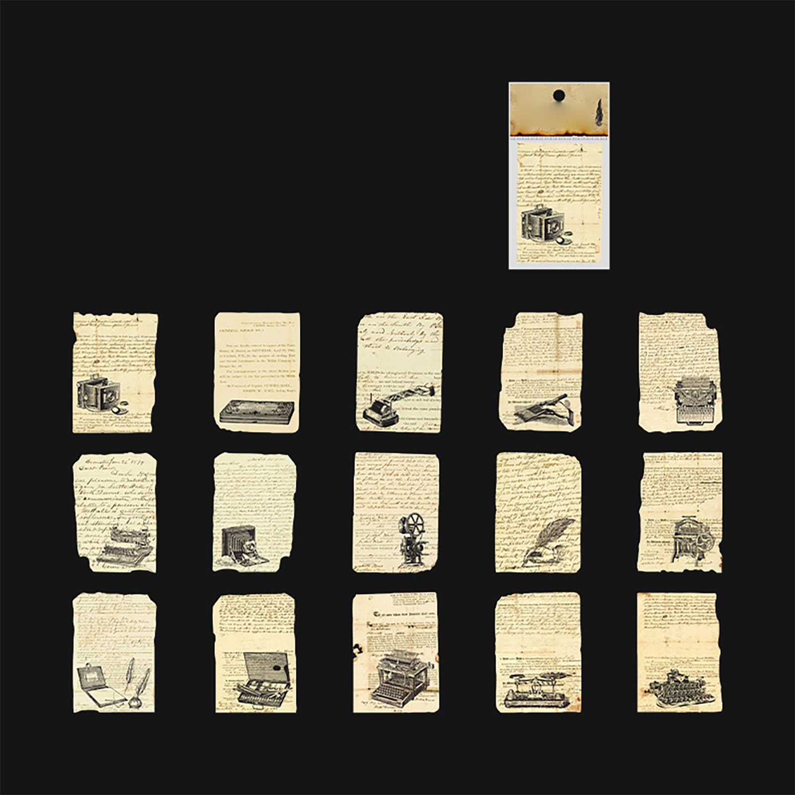 30 pezzi adesivi di carta vintage adesivi decorativi retrò vecchi diari ...