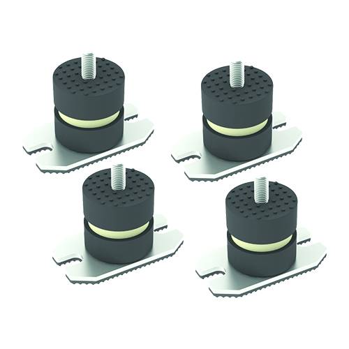 4 PCS AMORTISSEURS DE VIBRATIONS AU SOL AVEC PLAQUE HxL 60x50 mm M10x22 | Leroy Merlin