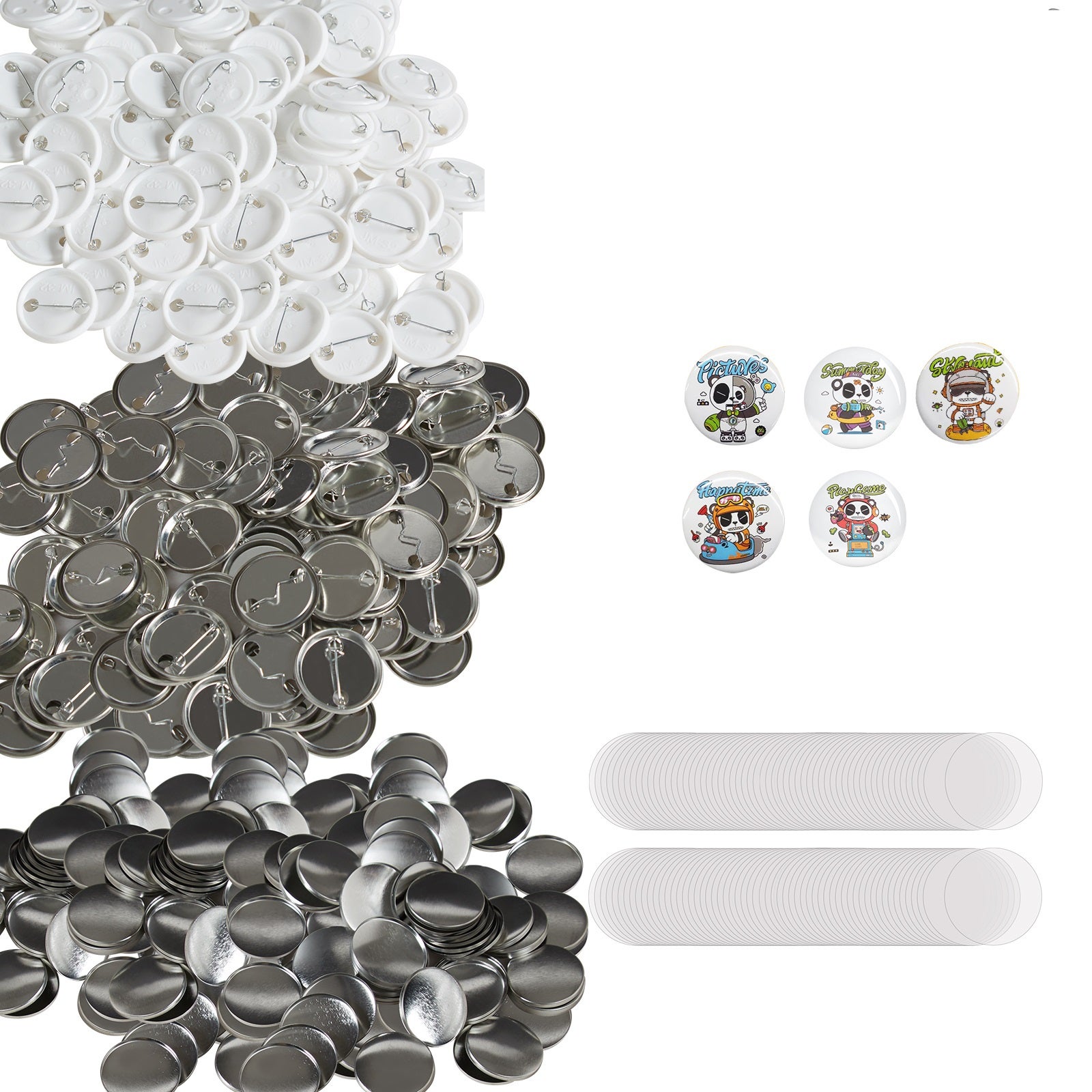 Badge Personnalise VEVOR 32 mm 500 Kits de Consommables Badges a ...