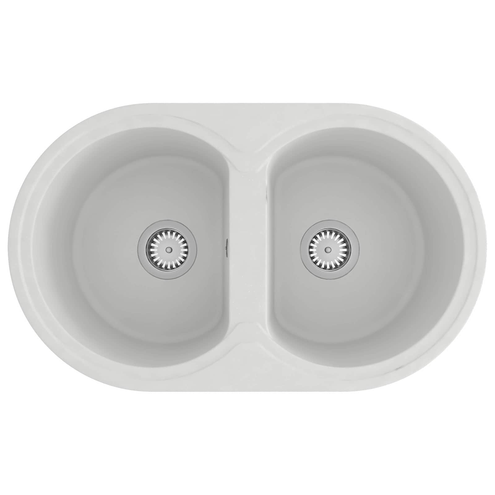 Évier de cuisine Blanc 78 x 47 x 20.5 cm Granite vidaXL | Leroy Merlin