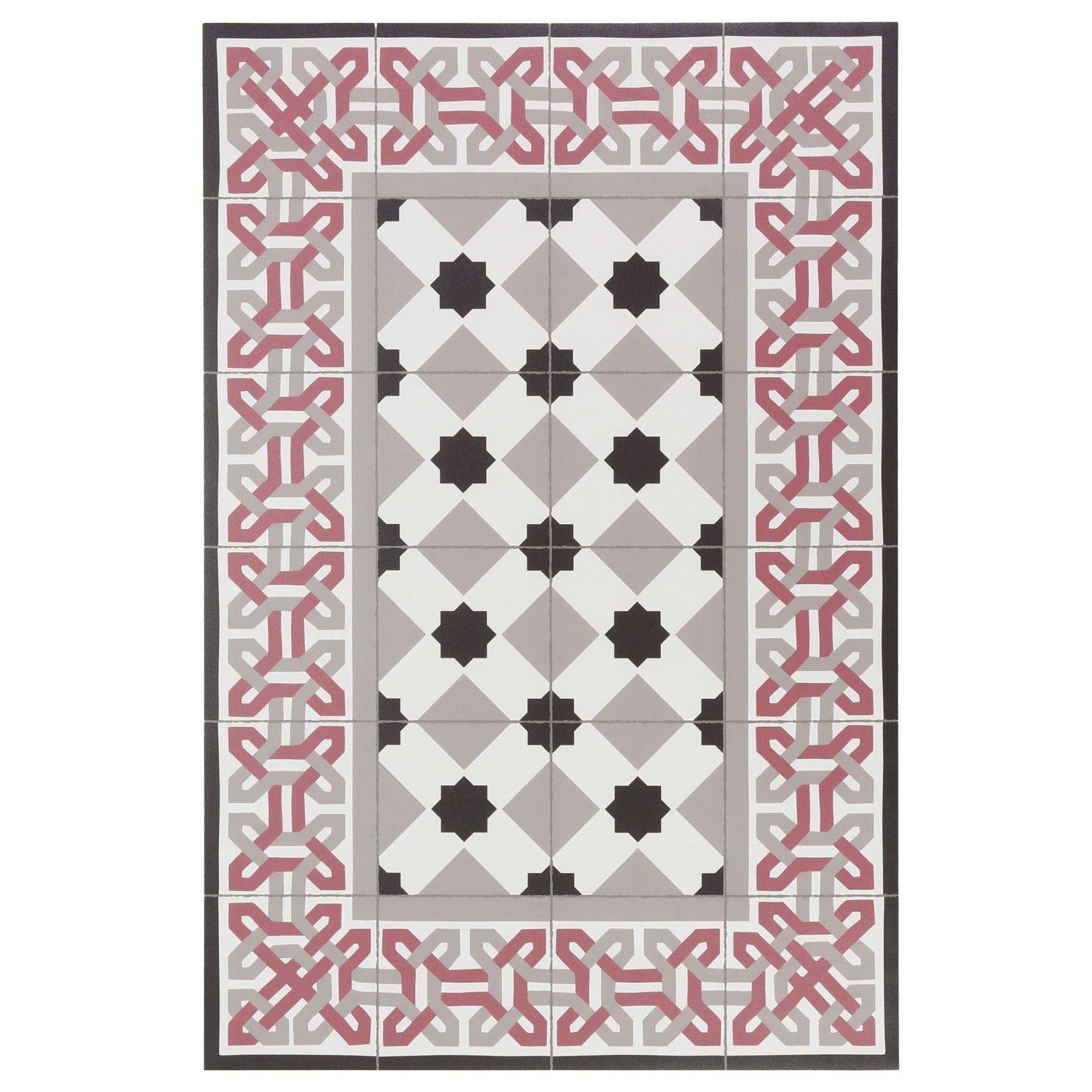 Tapis en vinyle de carreaux hydrauliques modernistes CAMELOT 90x120cm ...