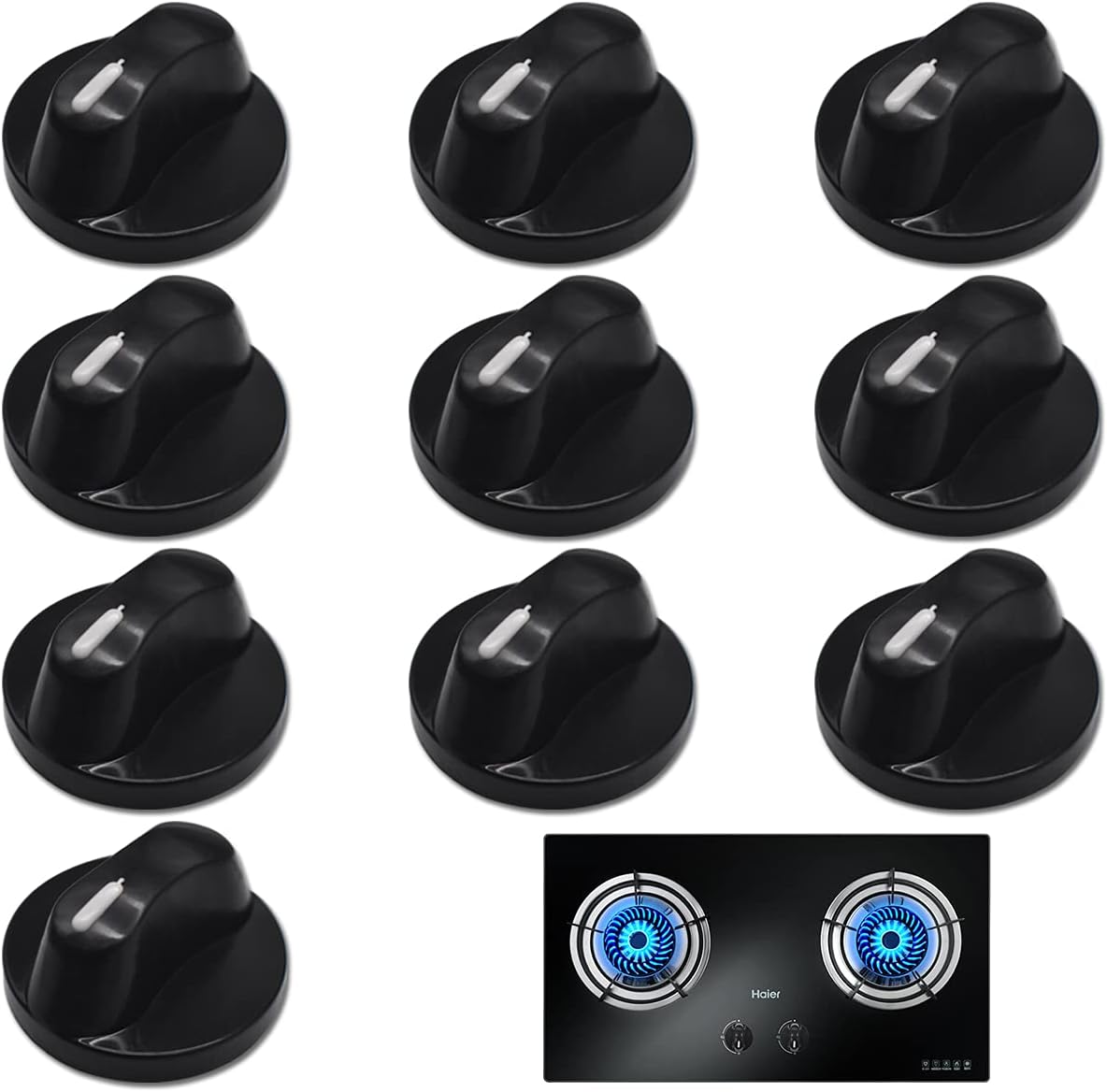 Lot de 10 boutons de commande universels en plastique pour four rotatif ...