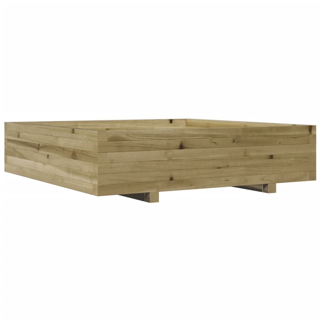 Jardinière en bois de pin imprégné 100x100x26,5 cm - COMFORTXL | Leroy ...