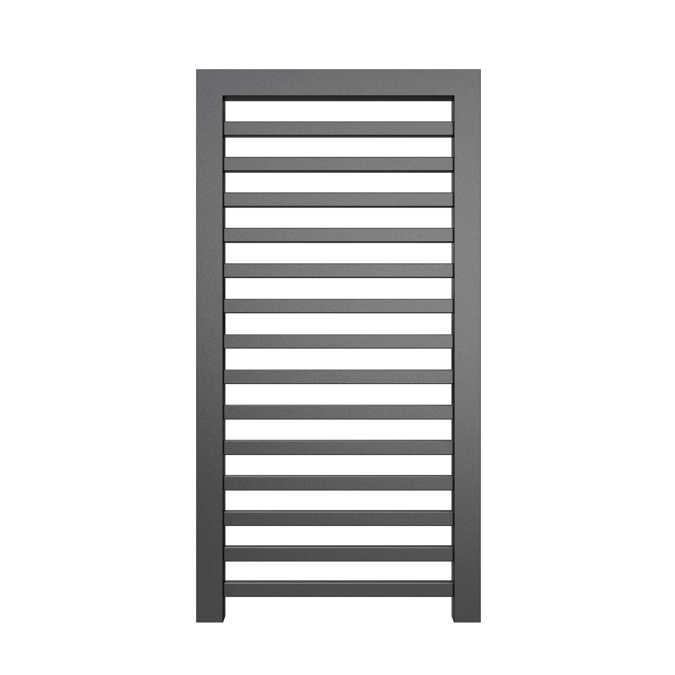 GRILLE FIXE EN FER GALVANISÉ MOD. TUBULAIRE 01 / 80X155 COULEUR GRIS ...