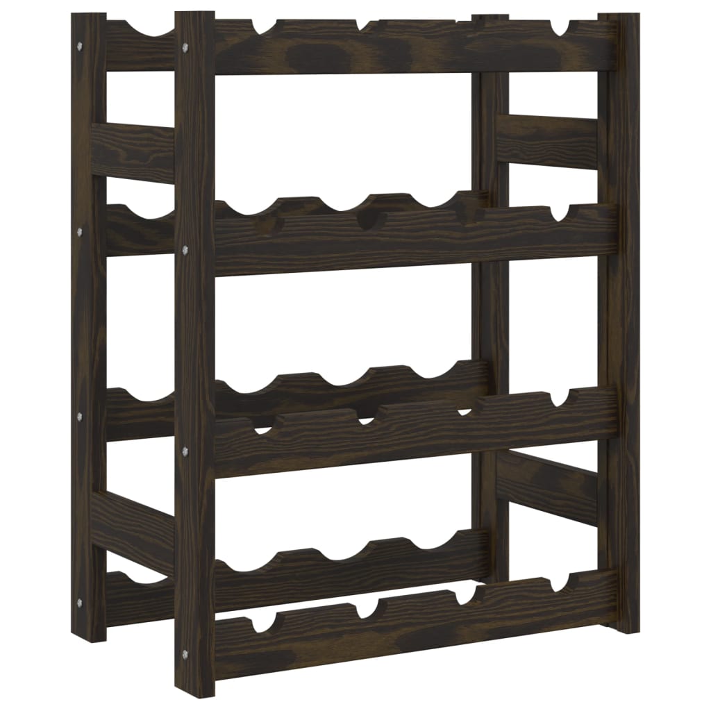 Casier à Vin Pour 16 Bouteilles Bois De Pin Noir Massif Leroy Merlin