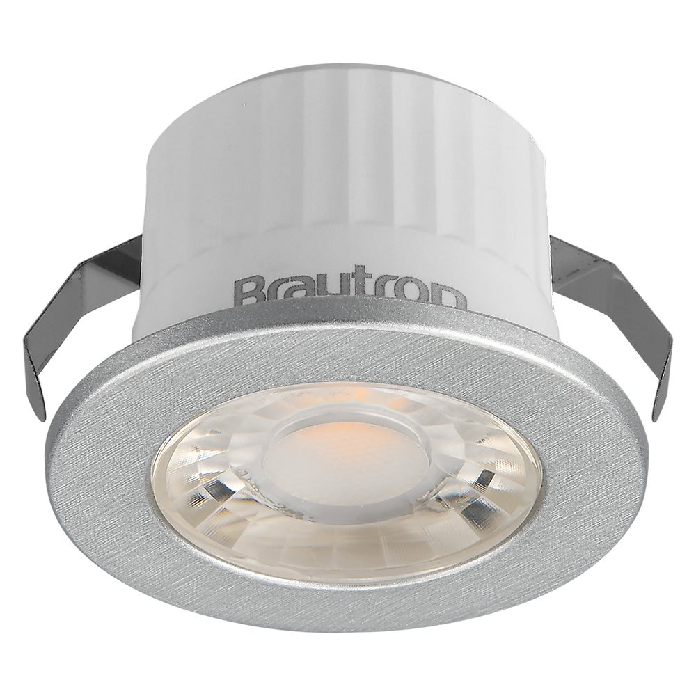 Mini foco LED redondo plateado 3W 6500K IP54 | Leroy Merlin
