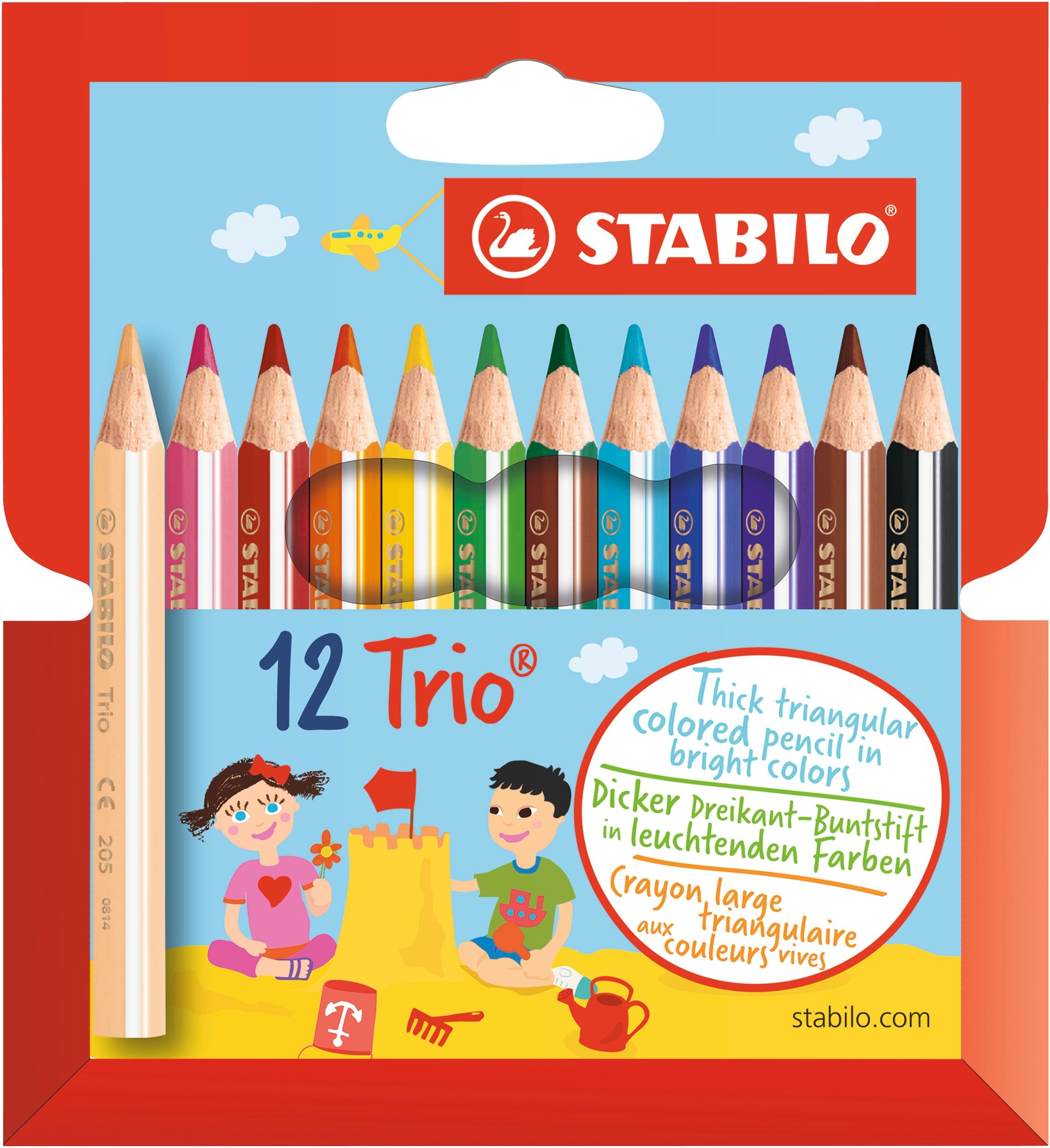 Etui carton x 12 STABILO Trio court | Leroy Merlin