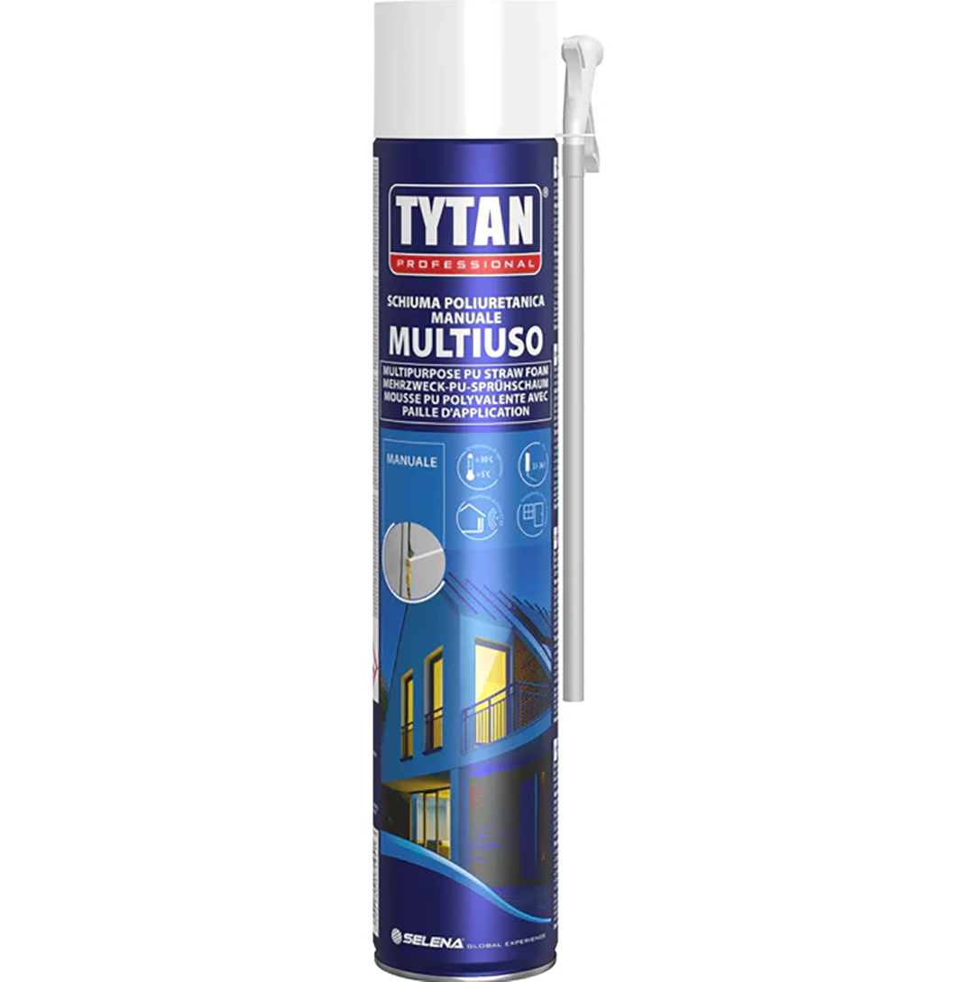 ESPUMA DE POLIURETANO MULTIUSOS UNIVERSAL MANUAL TYTAN 750 ML | Leroy Merlin