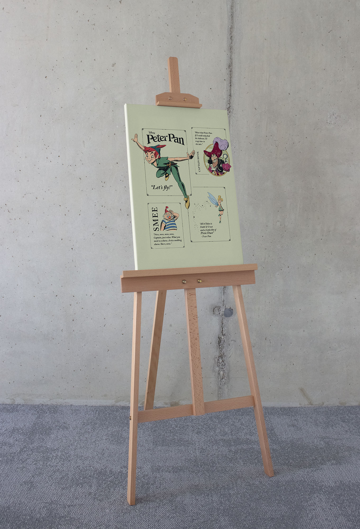 Stampa su tela di Komar - Disney Peter Pan Let´s Fly! - Dimensione: 40 ...