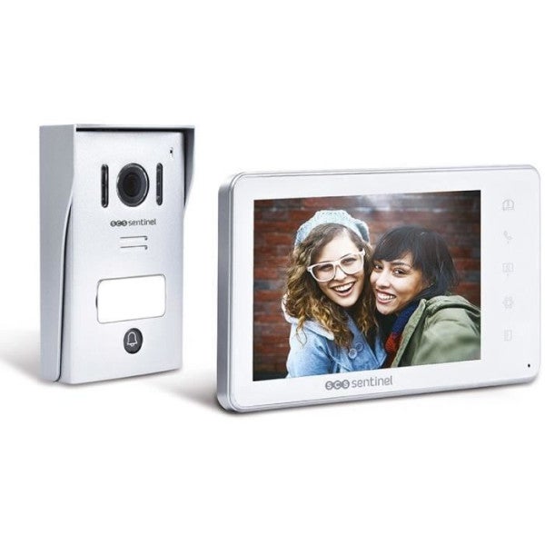 Interphone vidéo filaire - SCS SENTINEL - VisioKit 7 - Blanc | Leroy Merlin