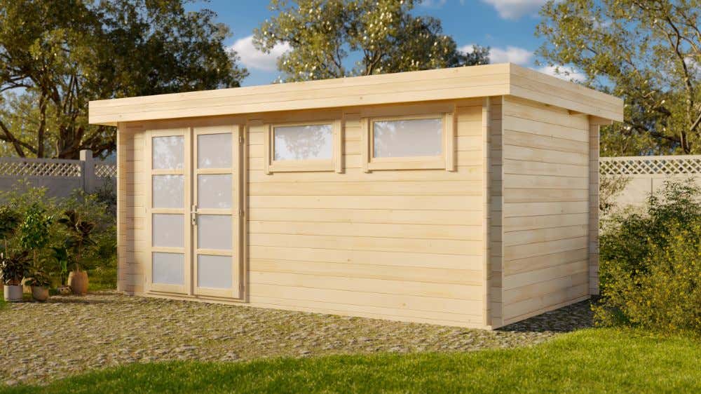 Abri de jardin Kyara-44 ISO Alpholz, 5.4x3.3m dim. ext. (cas échéant ...
