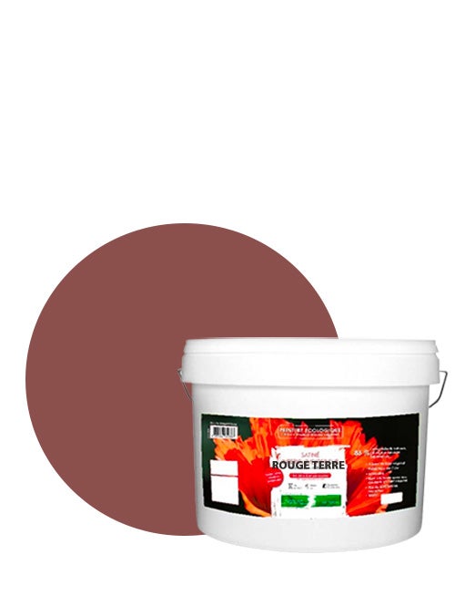 Rouge Terre Peinture interieur exterieur aspect satin Natura - Rouge ...
