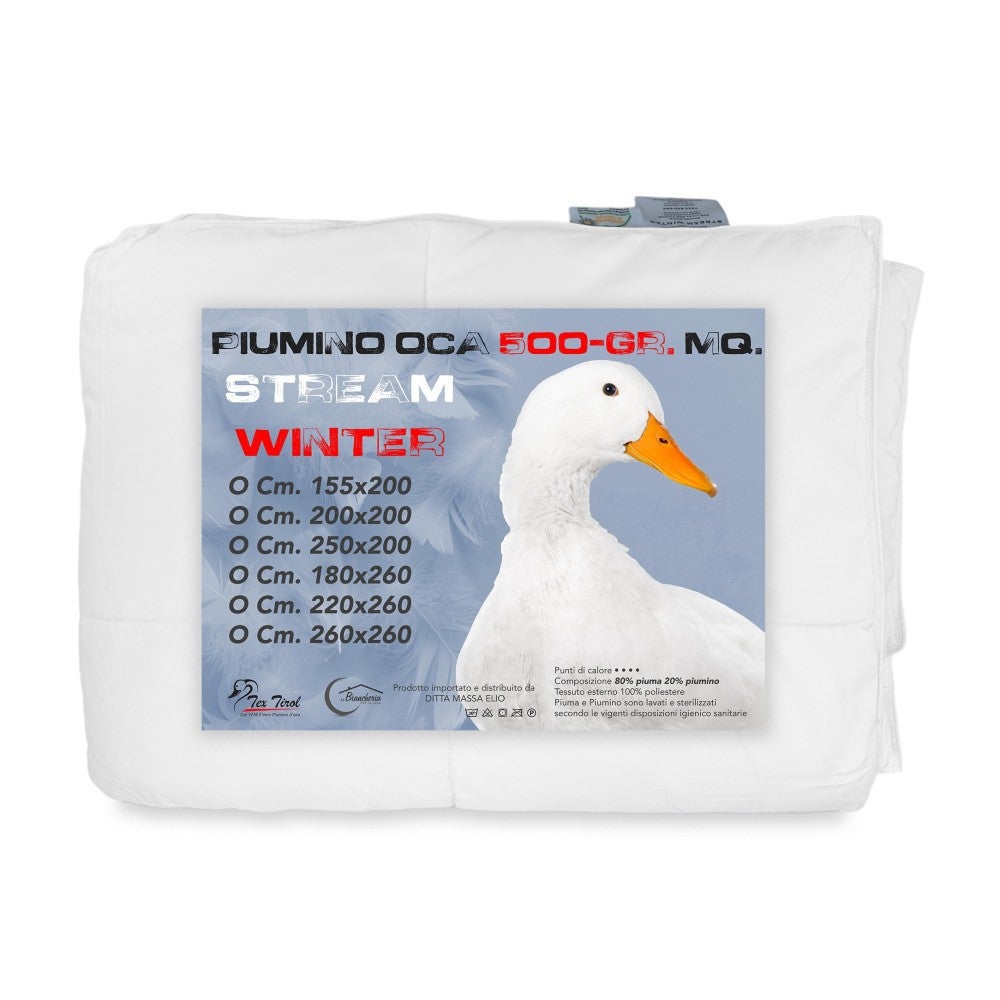 Duvet d'oie Stream 500 GR. 80% PLUME OCA 20% COUETTE OCA Blanc Cm ...