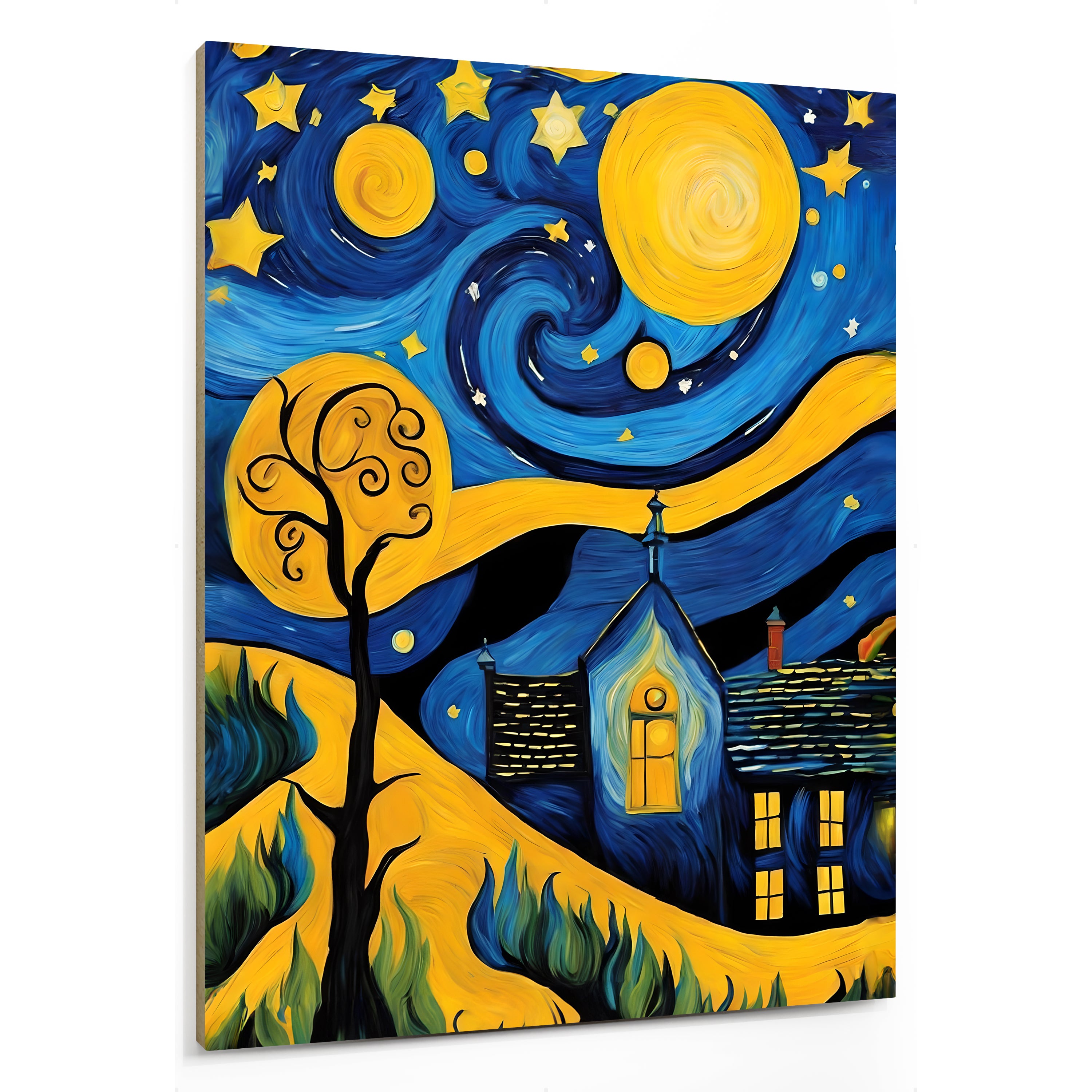 Tableau déco en bois Great Artists Reimagine Famous Artworks #3 20x25 ...