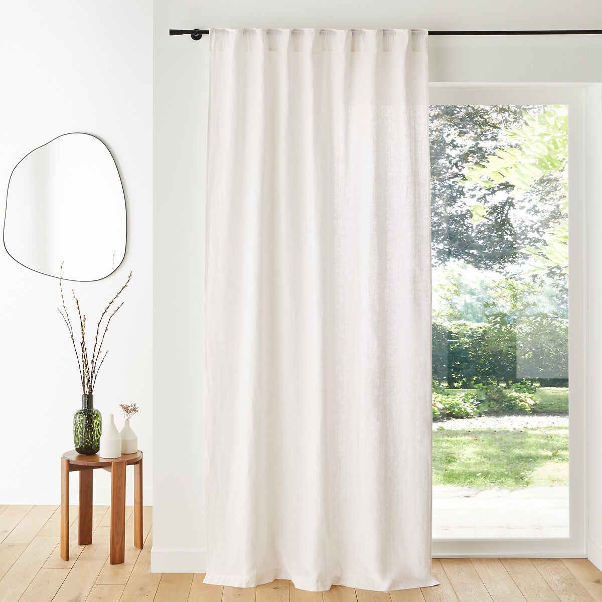 Rideau lin finition pattes cachées, Elba - Ecru - 350 x 140 cm | Leroy ...