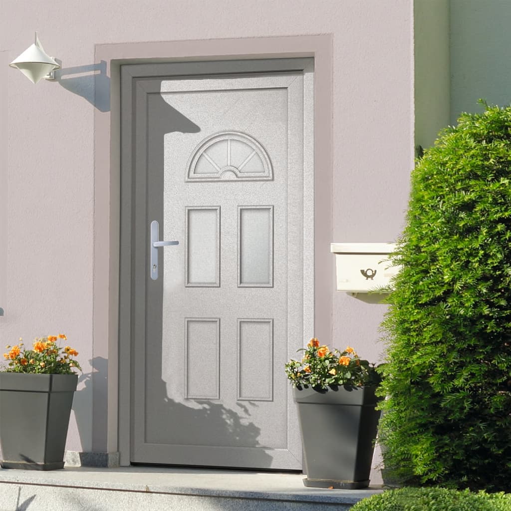 Puerta de entrada blanca 88x190 cm PVC | Leroy Merlin