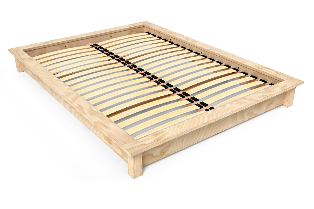 Lit futon Solido 160x200 en bois massif, Brut (sans vernis) | Leroy Merlin