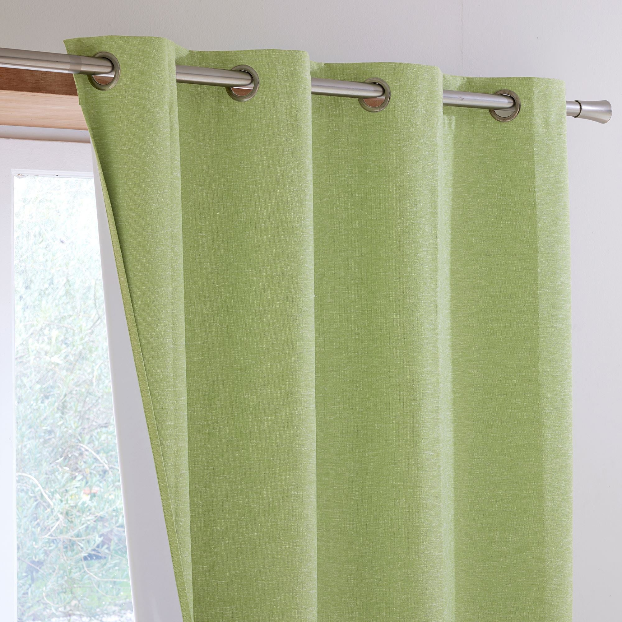 Lot de 2 rideaux occultant ROSEWELL 135x260 vert amande en polyester ...