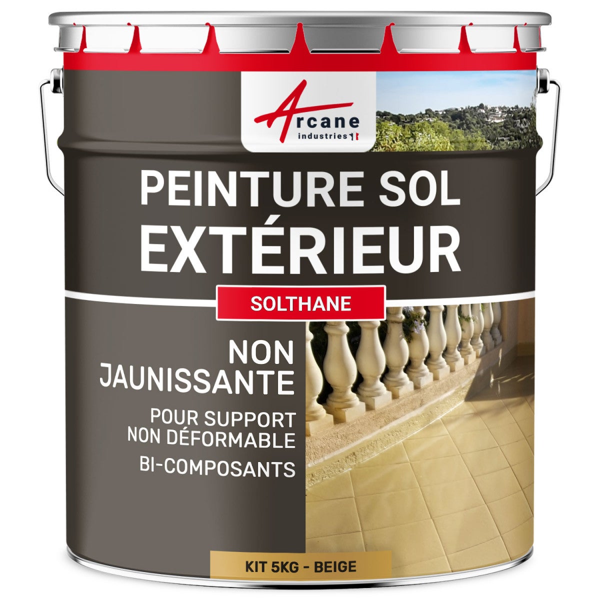 Vernice per cemento esterno calpestabile - SOLTHANE - 153 - 5 kg Beige ...