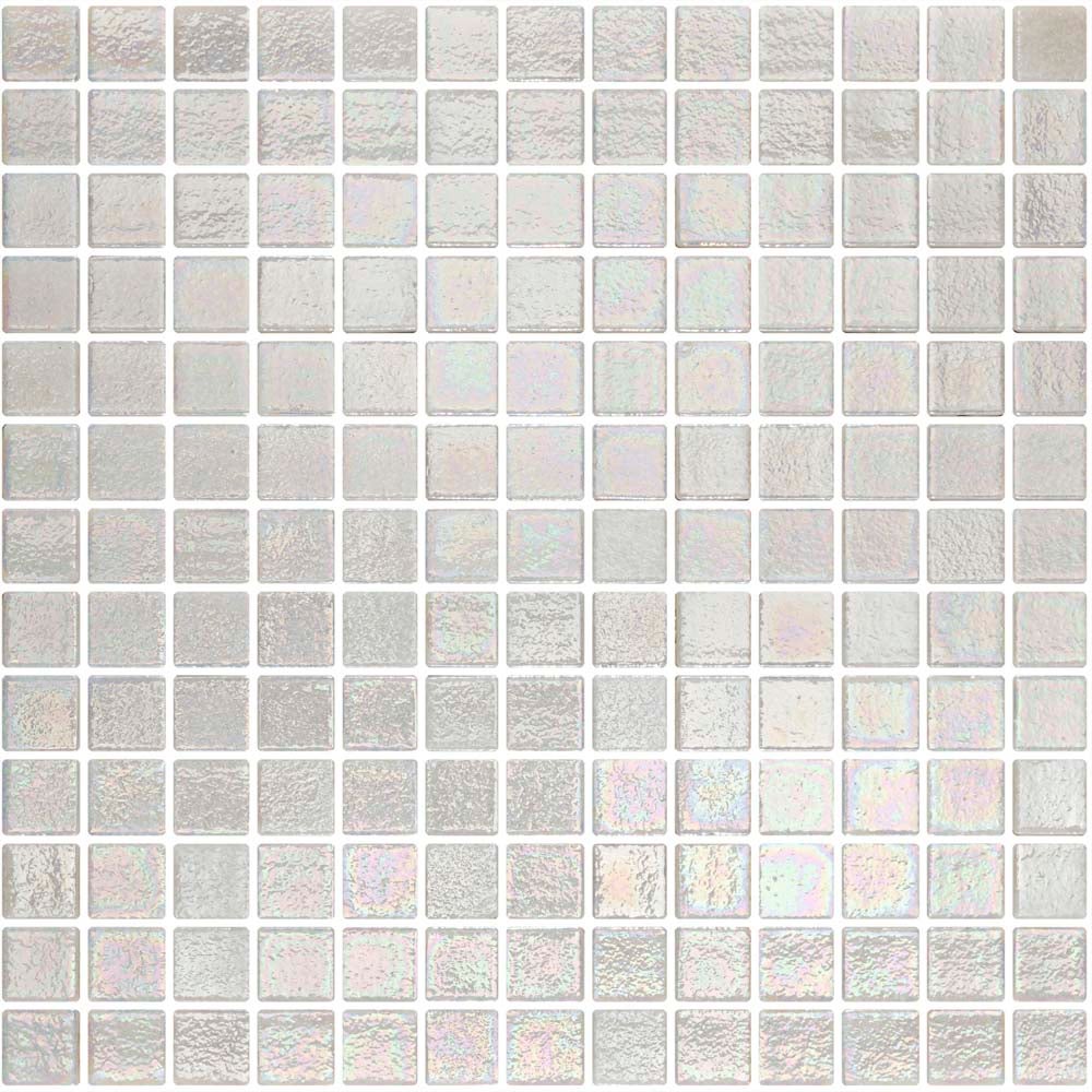 Mosaïque Blanche Brume Nacré 25x25 mm | Leroy Merlin