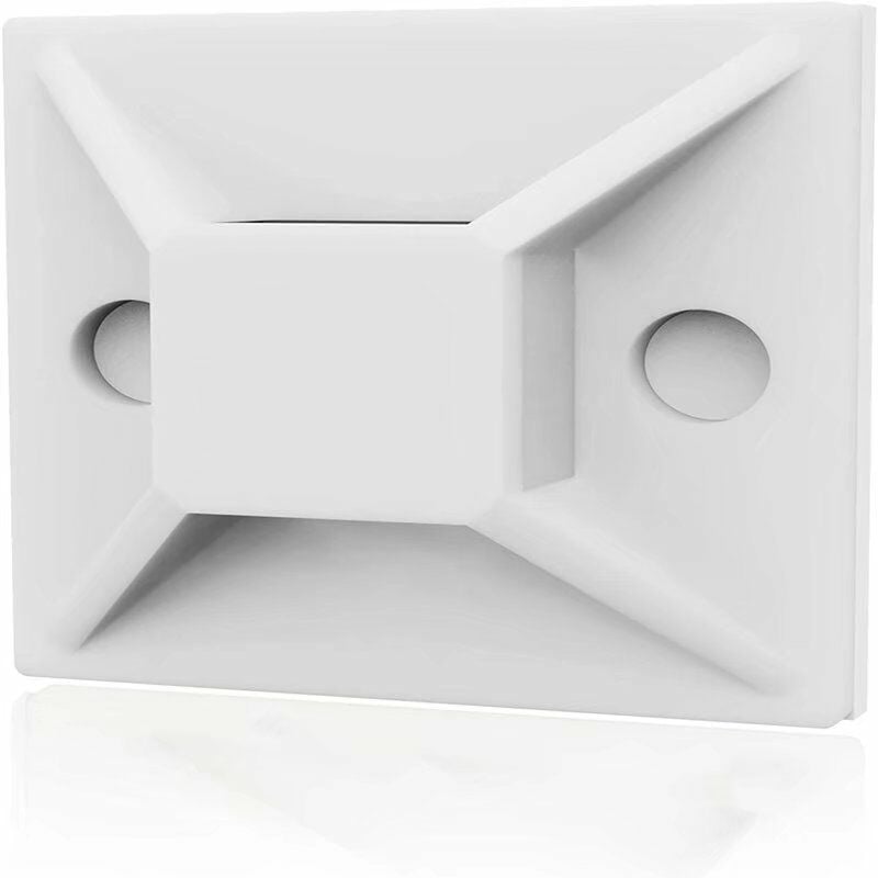 Plaque de serre-câbles adhésifs 100 pcs (25 mm x 25 mm) Colliers de ...