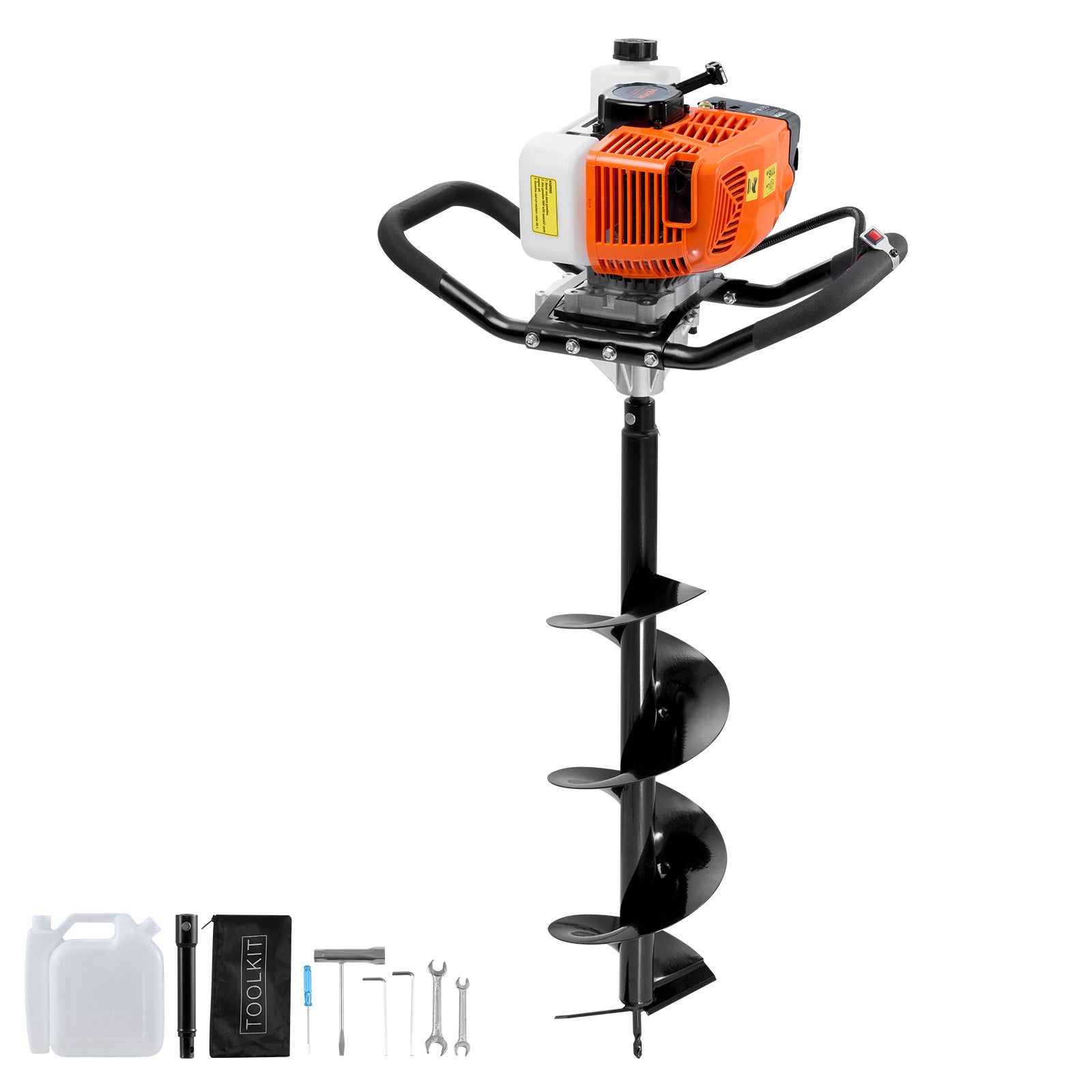Barrena de Gasolina,VEVOR Barrena de Plantación Térmica 63CC 2400W con ...