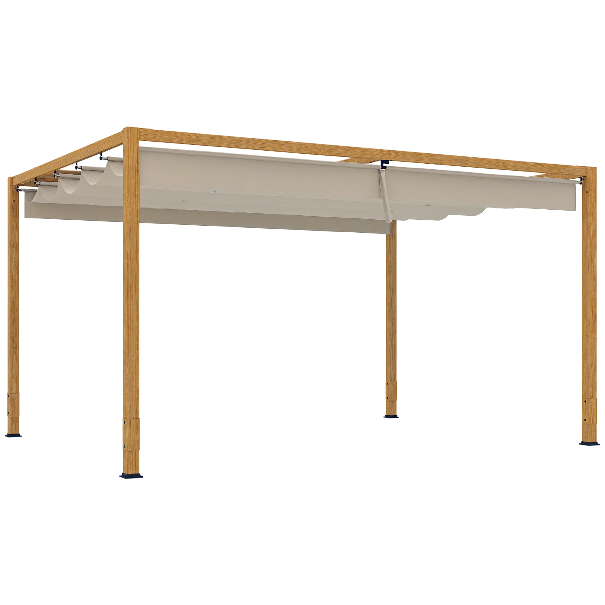 Pergola extérieure de 4 x 3 m avec toit rétractable et structure en ...