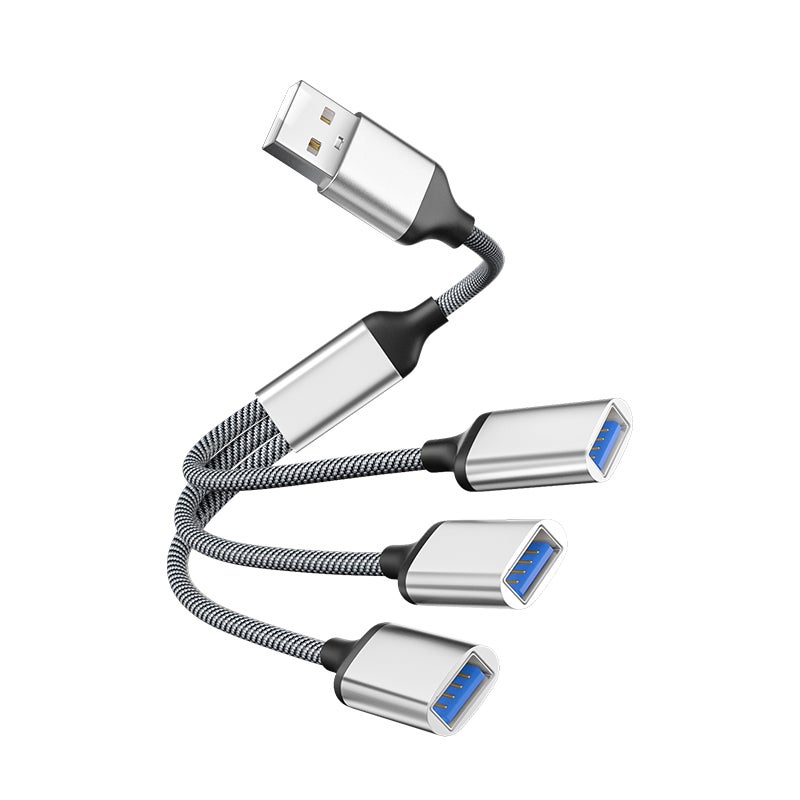 Adaptateur répartiteur de concentrateur USB à 3 ports Silver | Leroy Merlin