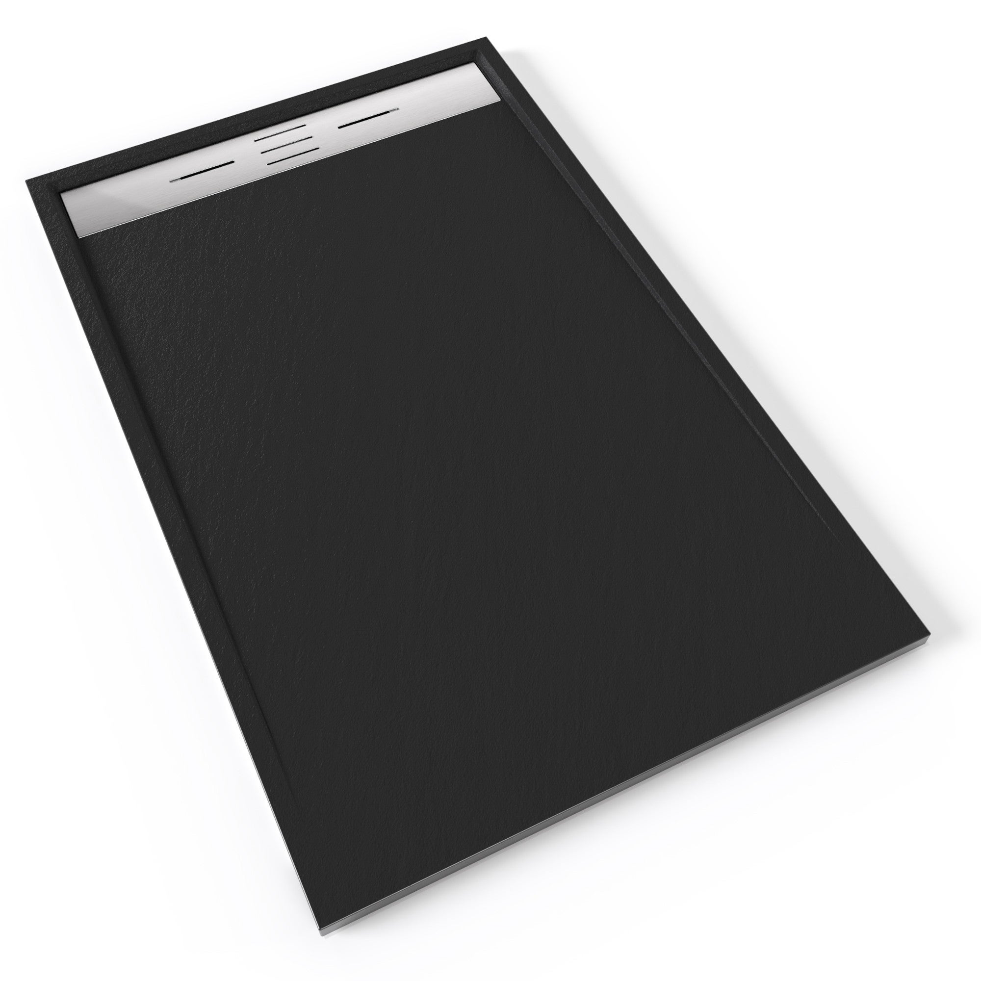 HIEMAL INOX Receveur de douche 90 x 140 cm résine Noir aspect ardoise ...