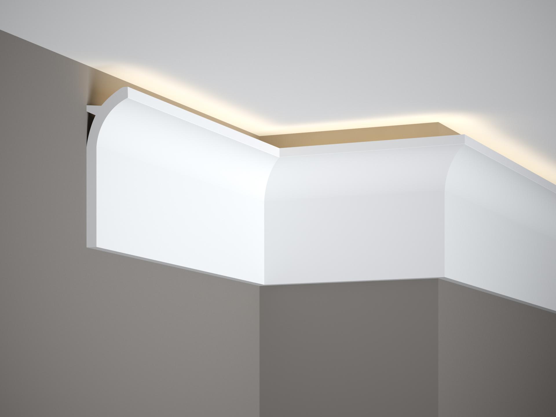 Corniche plafond pour LED SQS011 - 200 x 13,5 x 4cm (L x h x p) | Leroy ...