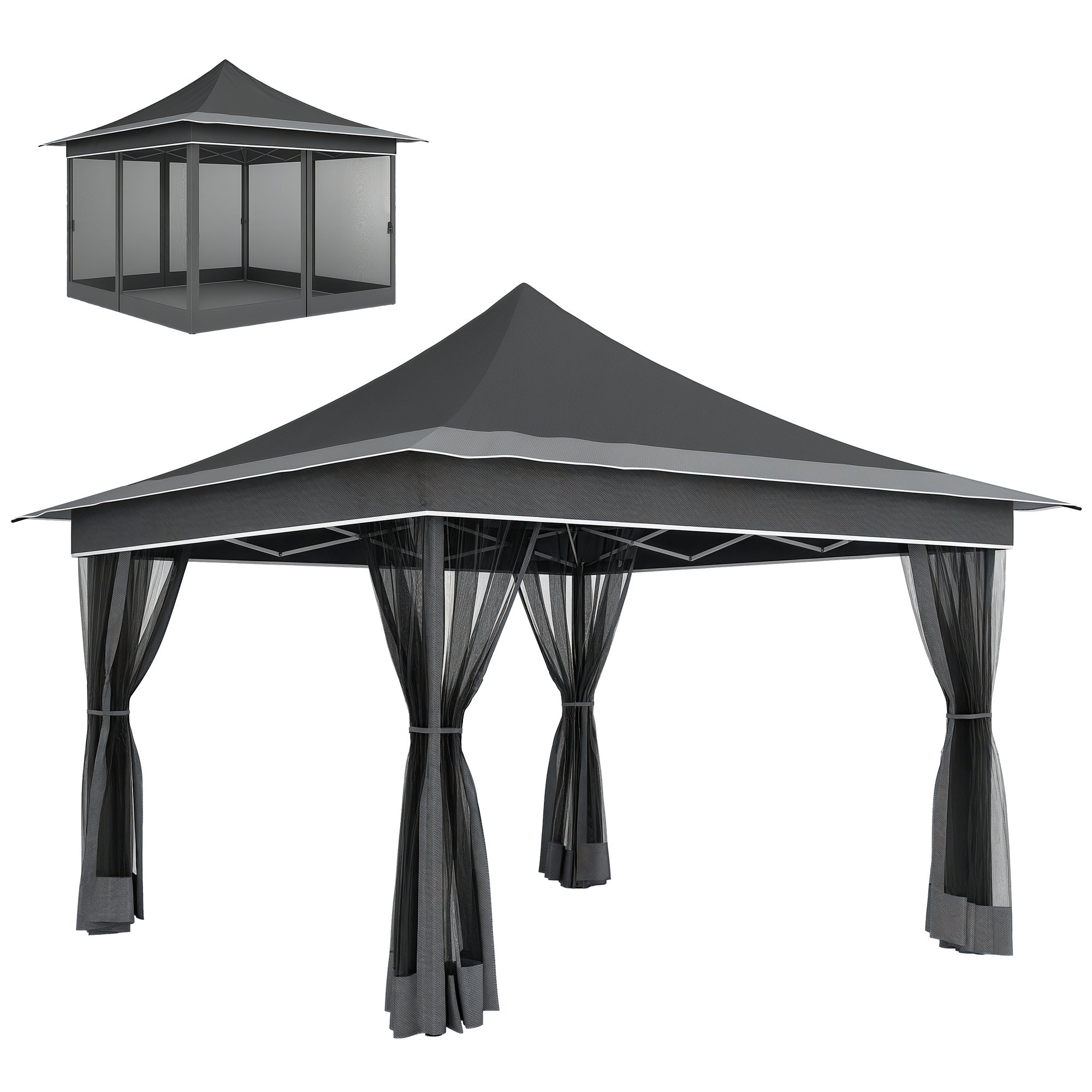 Carpa plegable de 3,6 x 3,6 m con altura ajustable en 3 niveles ...