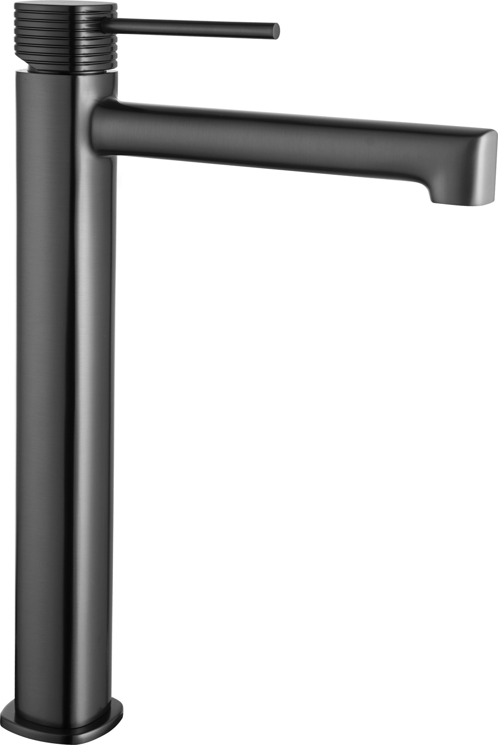 Mitigeur monotrou haut pour lavabo, finition noir canon de fusil ...