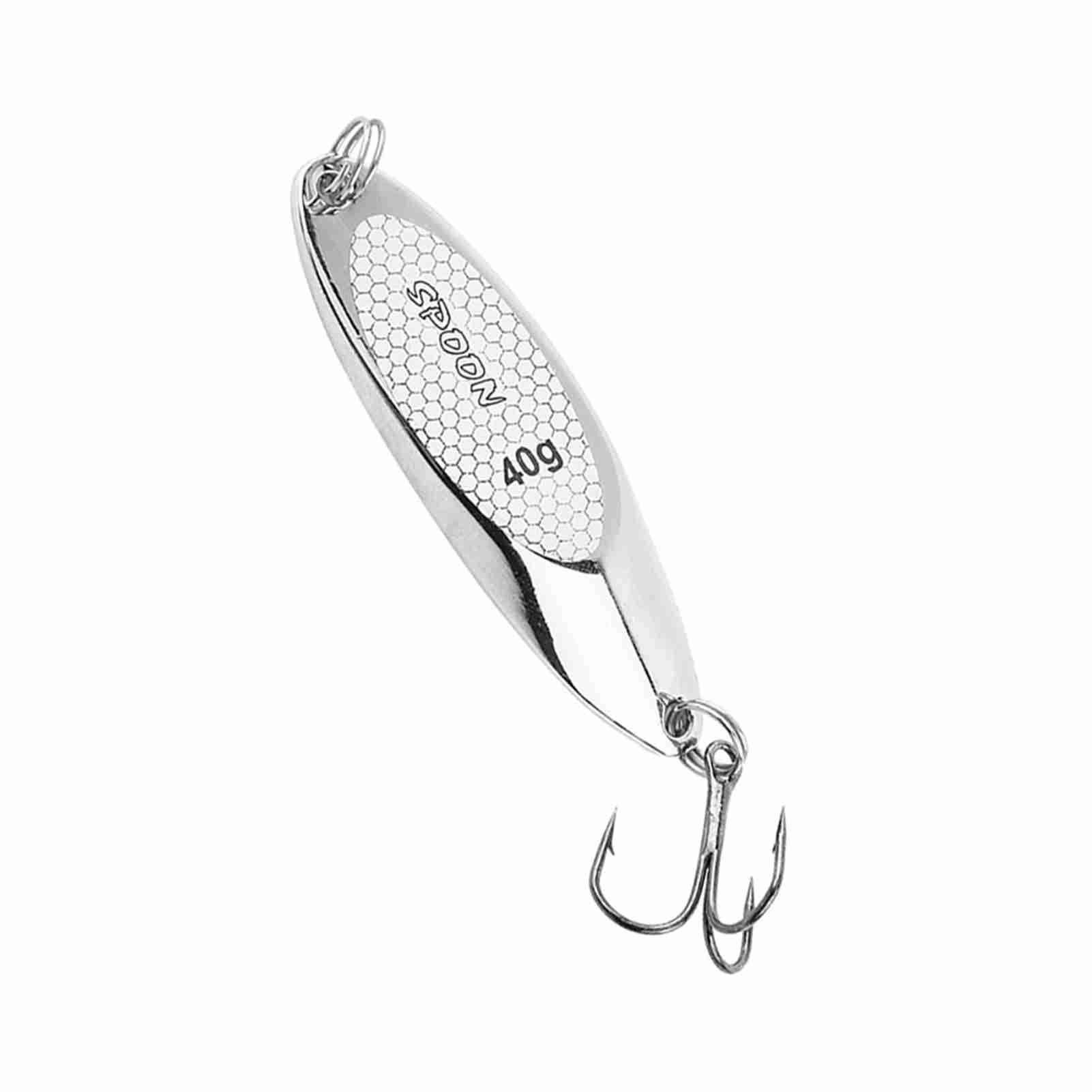 Leurres de pêche en métal argenté de 47 g, appâts de pêche ...