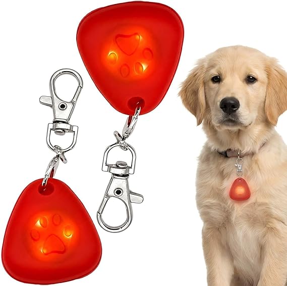Collar con luz LED para perro, paquete de 2, colgante luminoso para ...