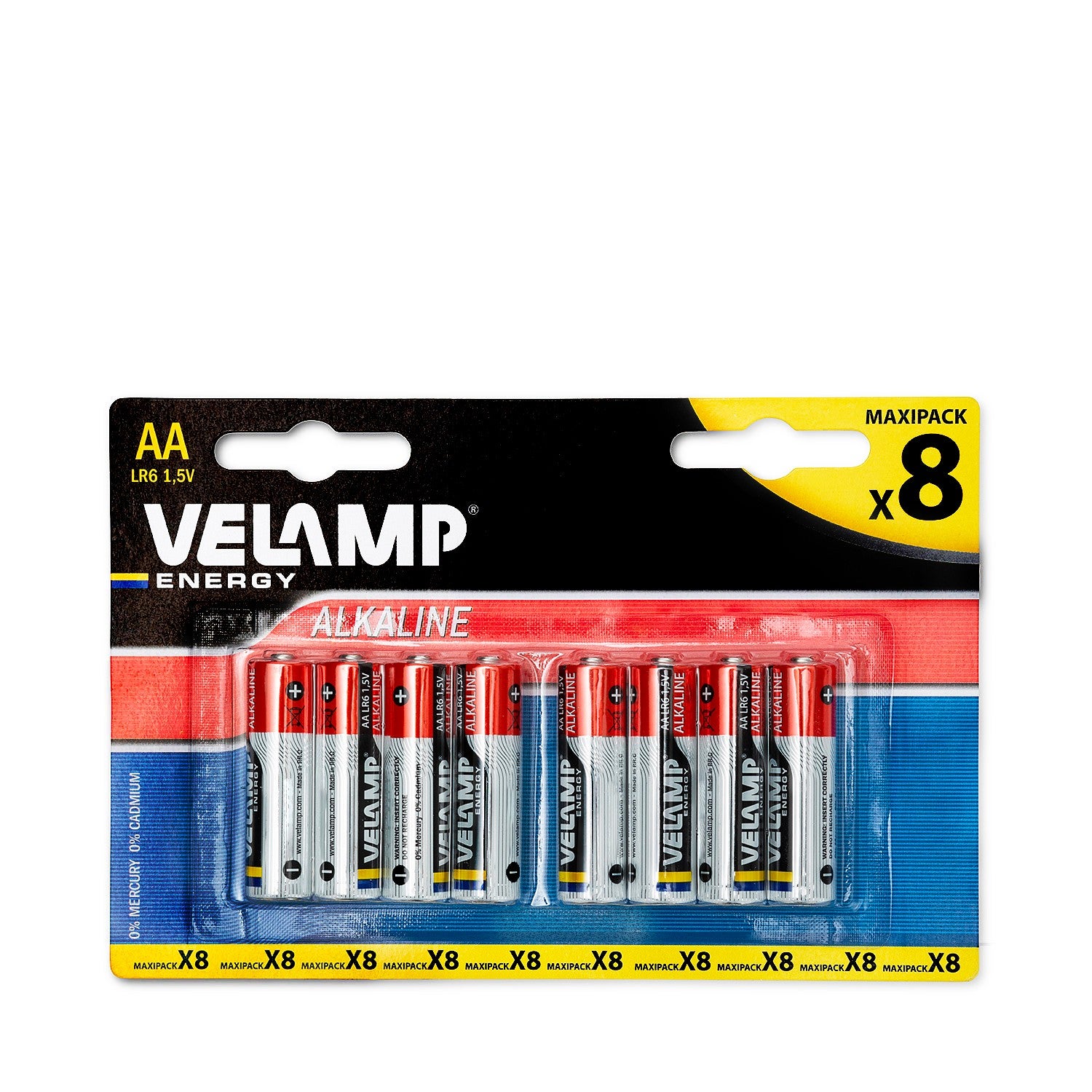 Pile alcaline STILO LR6 AA 1,5V - Blister de 8 | Leroy Merlin