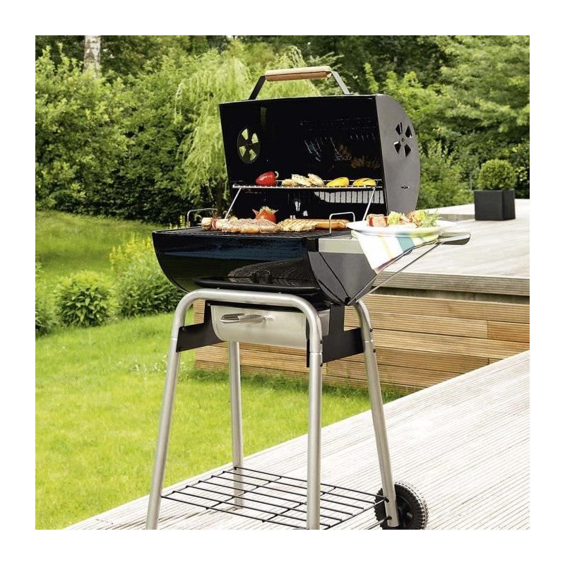 Landmann Black Taurus 440 barbecue tonneau charbon de bois Leroy Merlin
